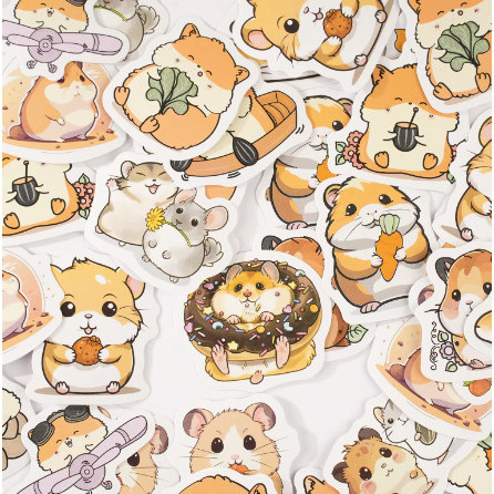 Jual Sticker Pack Isi 46 Lembar CUTE HAMSTER Scrapbook Journal Stiker ...