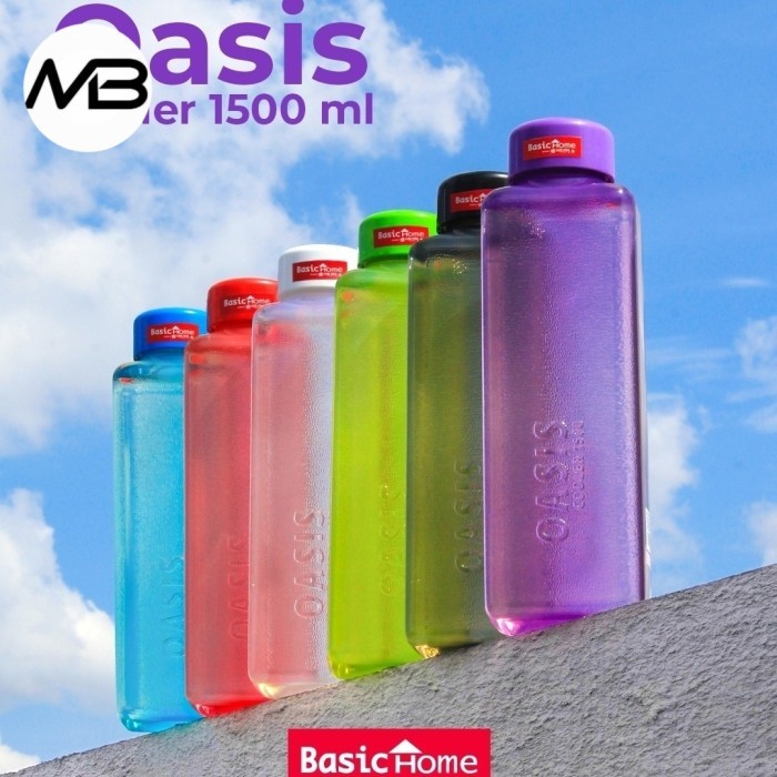 Jual Oasis Cooler 1,5 liter Basic Home by Lion Star Botol Minum kulkas 1500ml BPA FREE | Shopee ...