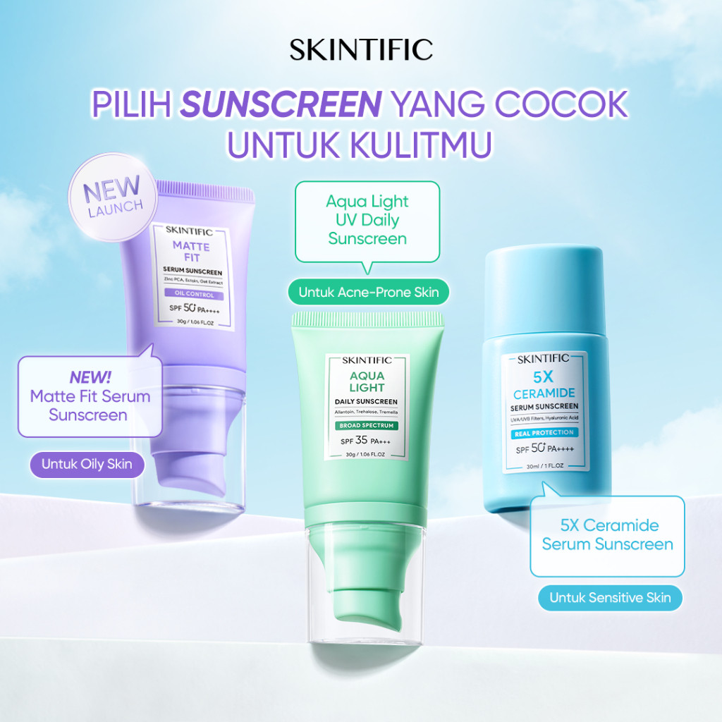 Jual SKINTIFIC Aqua Light Daily Sunscreen 30mL SPF35 PA+++ Skincare ...
