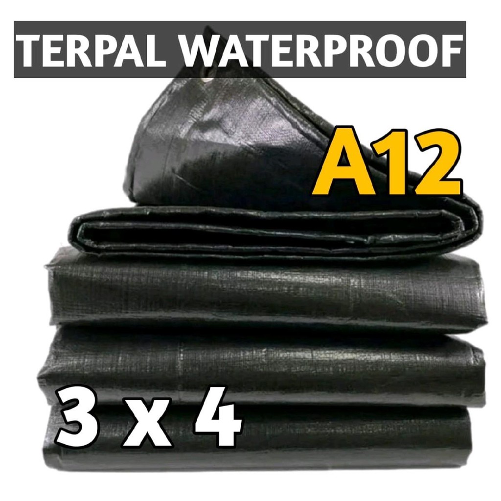 Jual Terpal tebal A12 hitam korea ukuran 3x4 meter Plastik korea ...