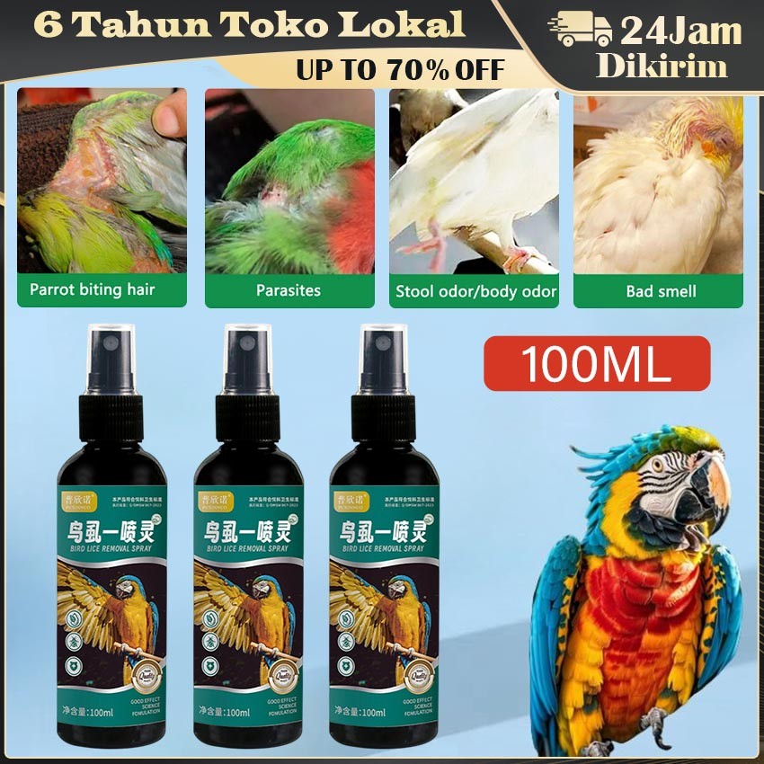 Jual 100ML Bird Anthelmintics / Semprotan Obat Cacing Burung Beo ...
