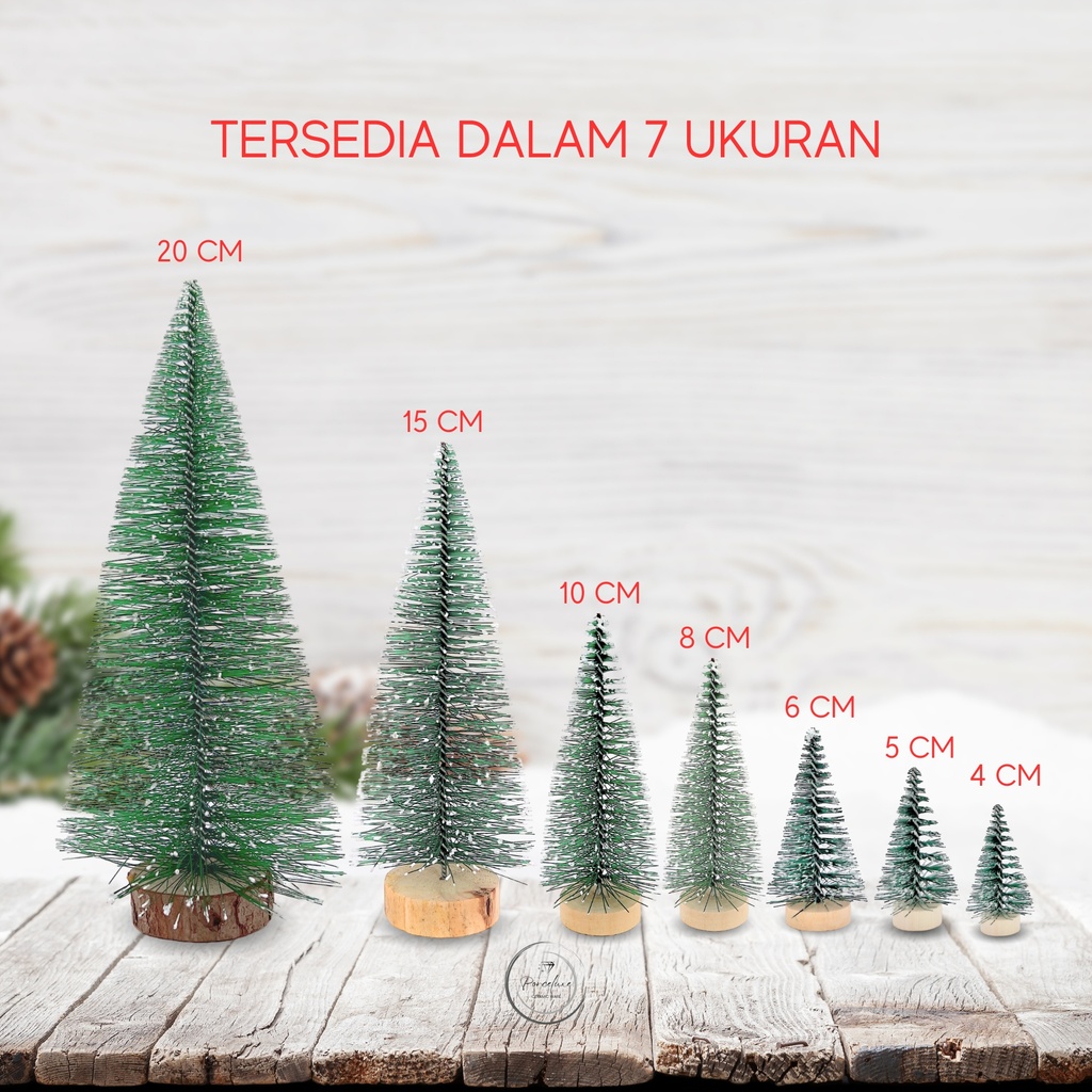 Jual Hiasan Natal Pohon Cemara Salju Mini Hijau All Variants Dekorasi ...