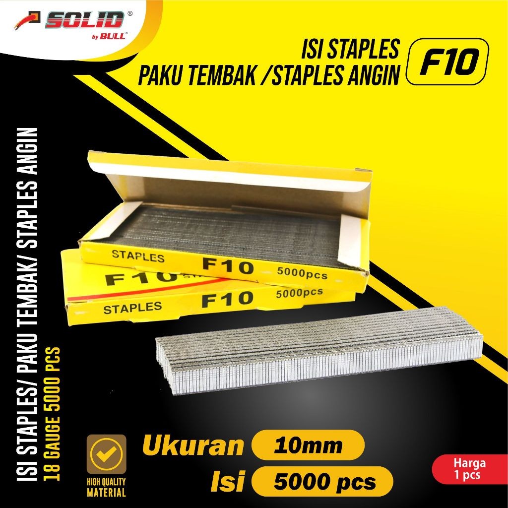 Jual SOLID Isi staples paku tembak / staples angin F10 F15 F20 F25 F30 ...