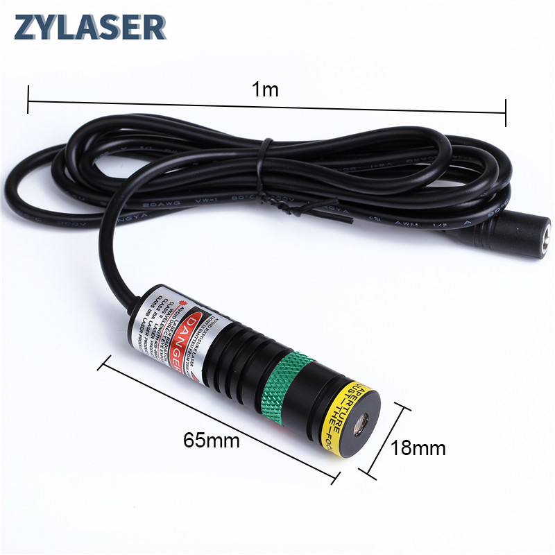 Jual 18X65mm Focusable 520nm Green Cross Line/Dot/Line Laser Diode ...