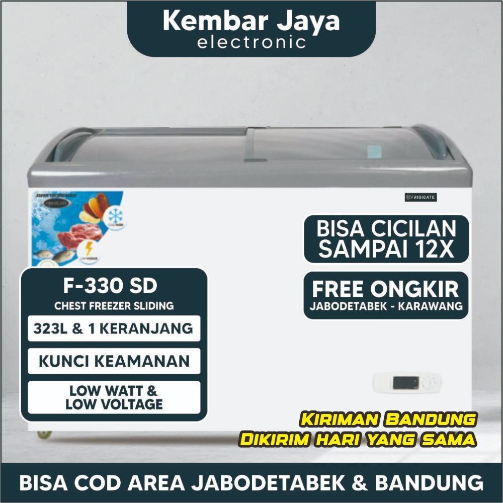 Jual FRIGIGATE 330 SD FREEZER KACA 330 LITER SLIDING CURVED / MASPION ...
