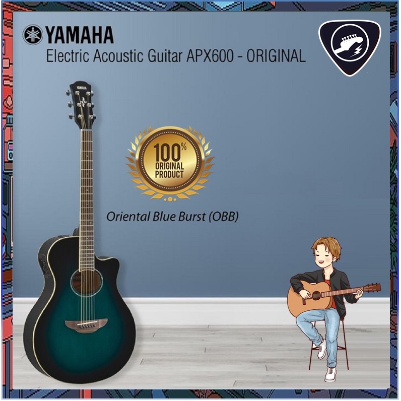 Jual Gitar Akustik Elektrik Yamaha Original APX600 / APX 600 / APX-600 | Shopee Indonesia