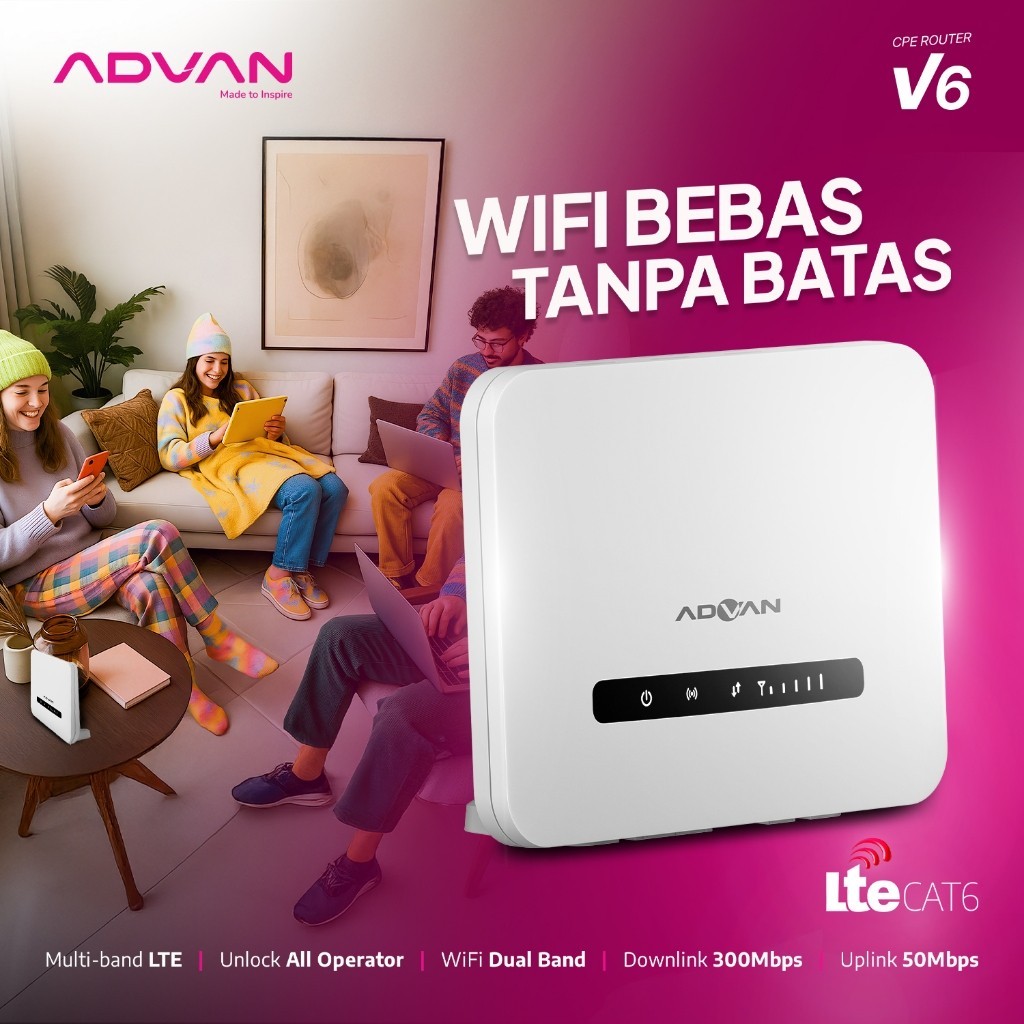 Jual ADVAN CPE Router V6 CAT 6 Dual Band 5GHZ 4G LTE Unlock All ...