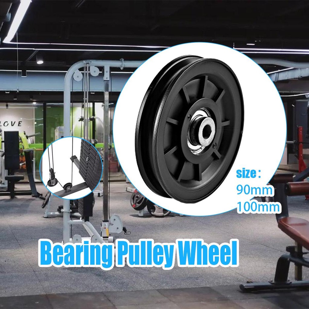 Jual 90/100mm Nylon Bearing Roda Katrol Gym Roda Pulley Home Gym Bahan Nilon Untuk Kabel Gym ...