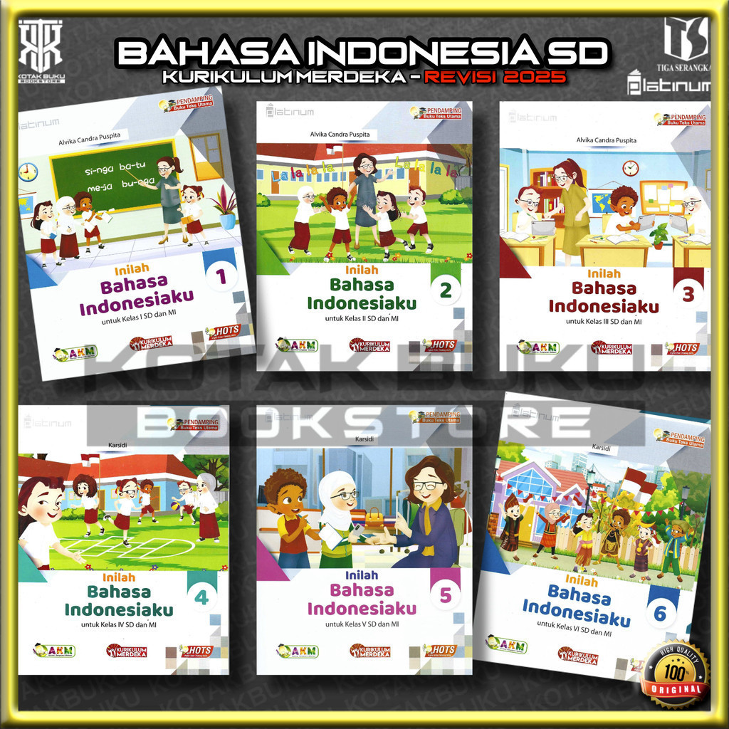 Jual Buku Bahasa indonesia Kelas 1 2 3 4 5 6 SD Kurikulum Merdeka / Platinum / Revisi 2025 ...