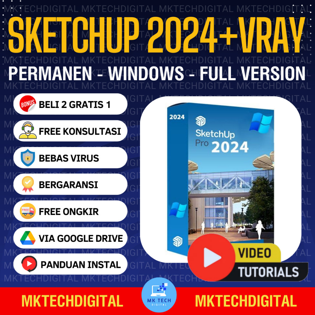 Jual Sketchup 2024 + Vray 6.20 Full Version Software Windows | Shopee ...