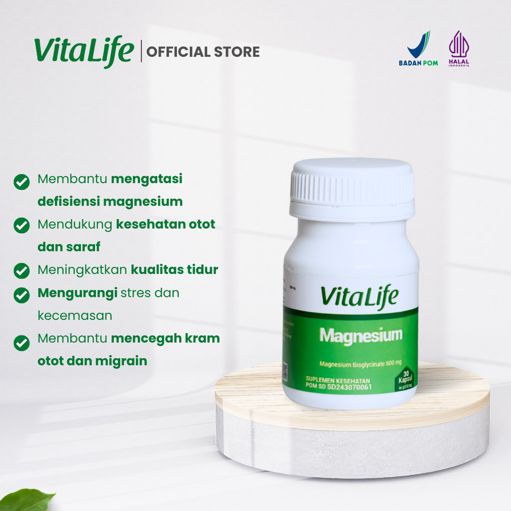 Jual [BUNDLE] Vitalife Magnesium Bisglycinate dan D3 4000 IU @30 Kapsul ...
