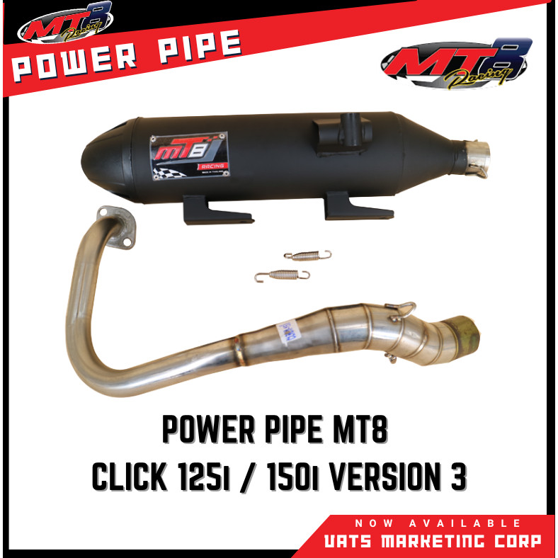 Jual MT8 POWER PIPE FOR CLICK 125/ CLICK 150 VERSION 3 (STAINLESS TIP ...