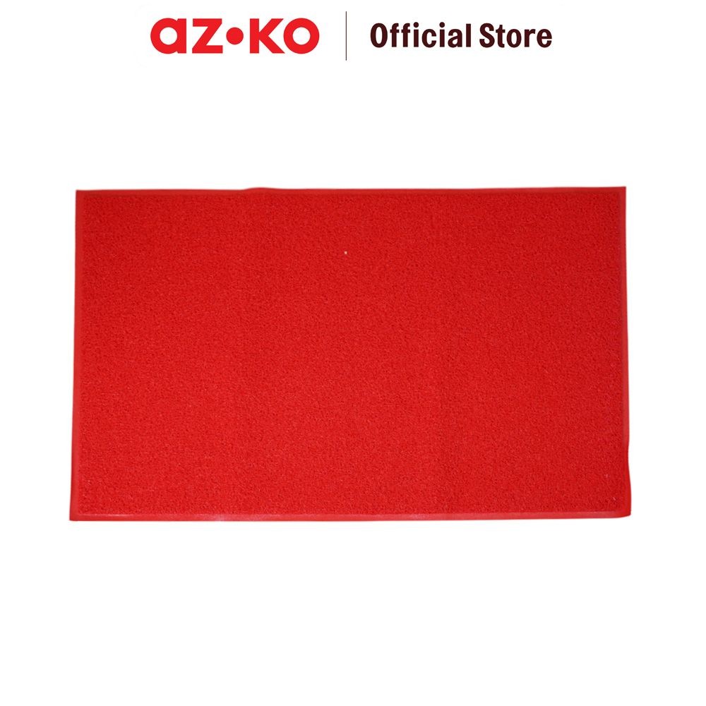 Jual AZKO Krisbow 80X130 cm Keset Pintu Pvc - Merah Door Mat Polos Kain ...