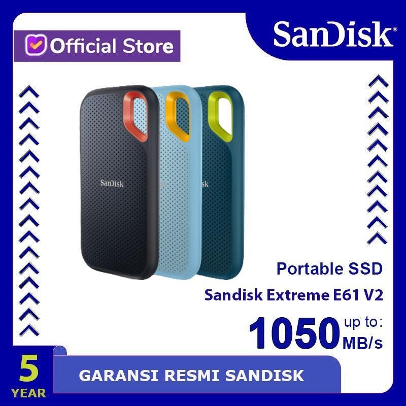 Jual SanDisk Extreme Portable E61 V2 1TB SSD Eksternal USB-C & USB-A 1050MB/s Garansi Resmi 5 ...