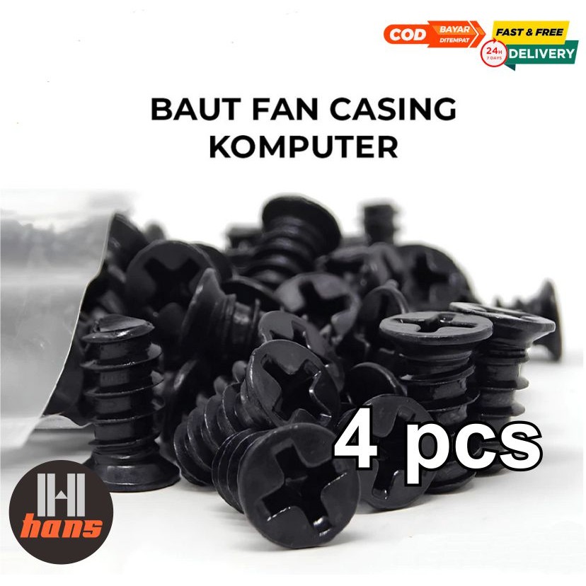 Jual 4 pcs Screw Bolt Sekrup Baut M5 CPU Cooler Fan Kipas Casing ...