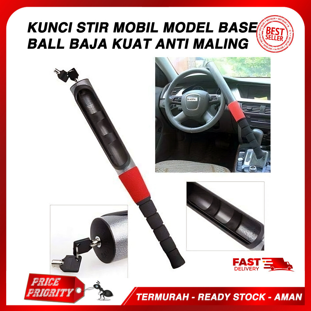 Jual Baseball Steering Lock Kunci Stir Mobil Anti Maling Safety Lock ...