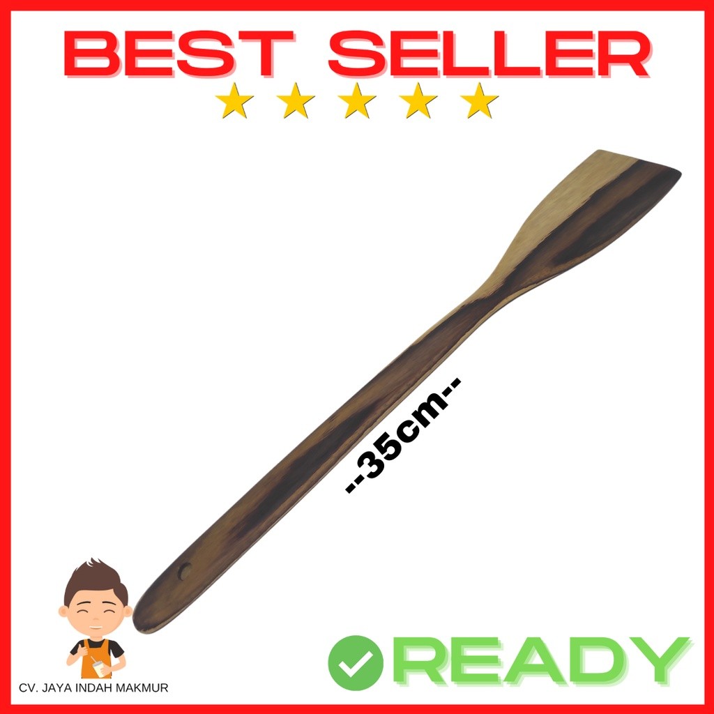 Jual KIT Sutil /Sendok /Sodet /Spatula Kayu Sonokeling P35 | Shopee ...