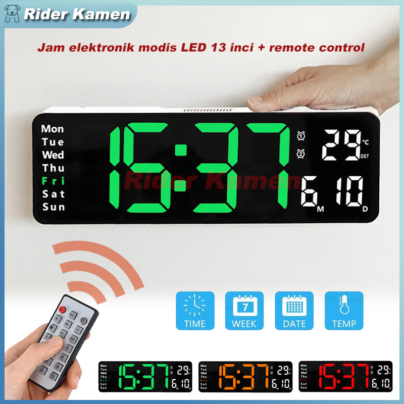 Jual 8/13 Inci Layar Besar Jam Dinding Jam Digital Jam Dinding ...