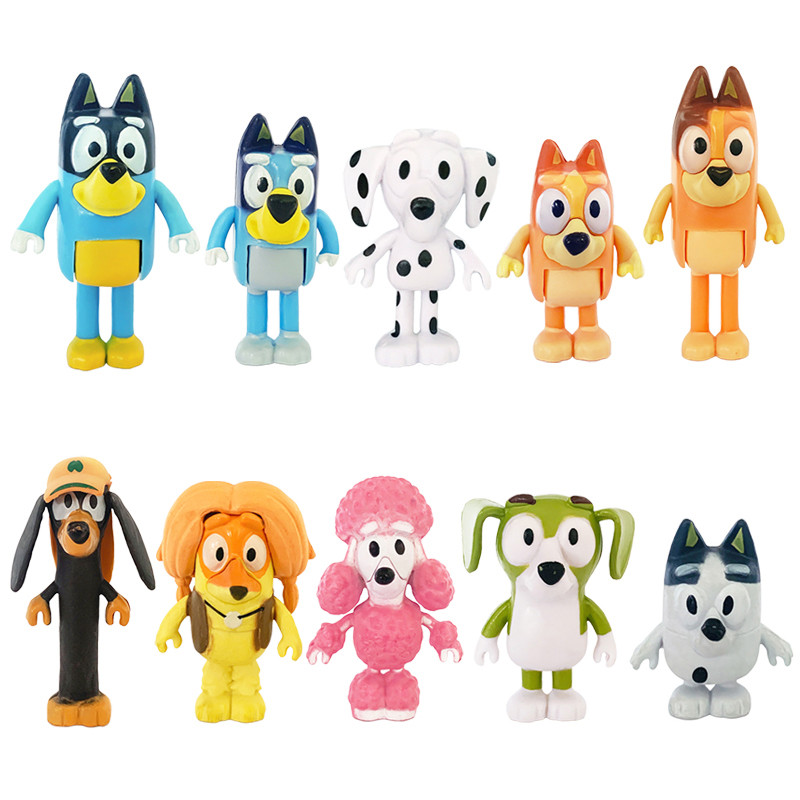 Jual Bluey And Bingo Family Series Anime Action Figure Model Cartoon ...