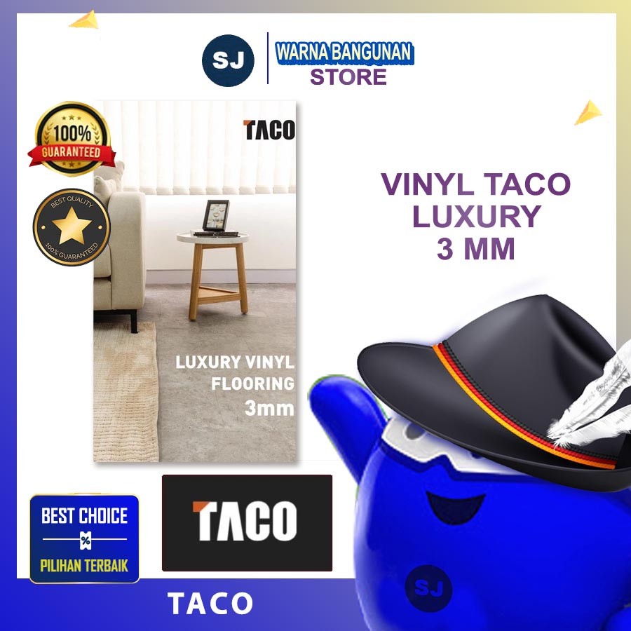 Jual TACO Vinyl Lantai 3mm - Vinyl Plank TACO Tebal 3mm 1 DUS | Shopee ...