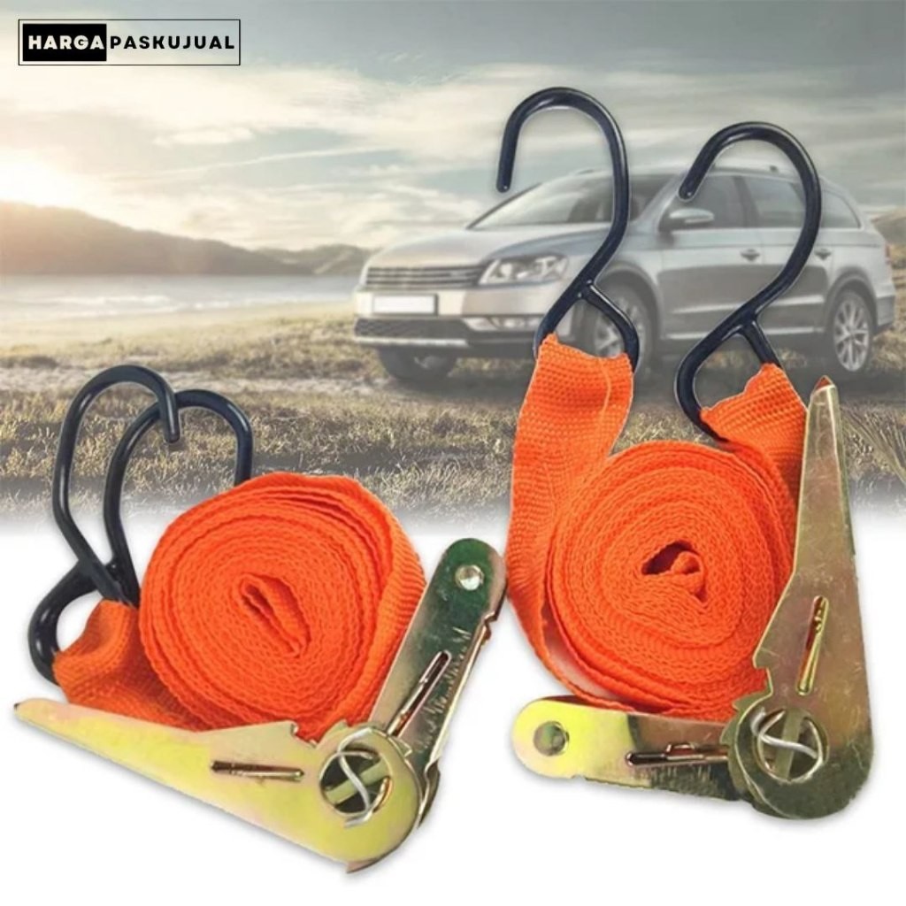 Jual Tali Pengikat Barang 5 Meter Ratchet Tie Down Orange SpeedStrap ...