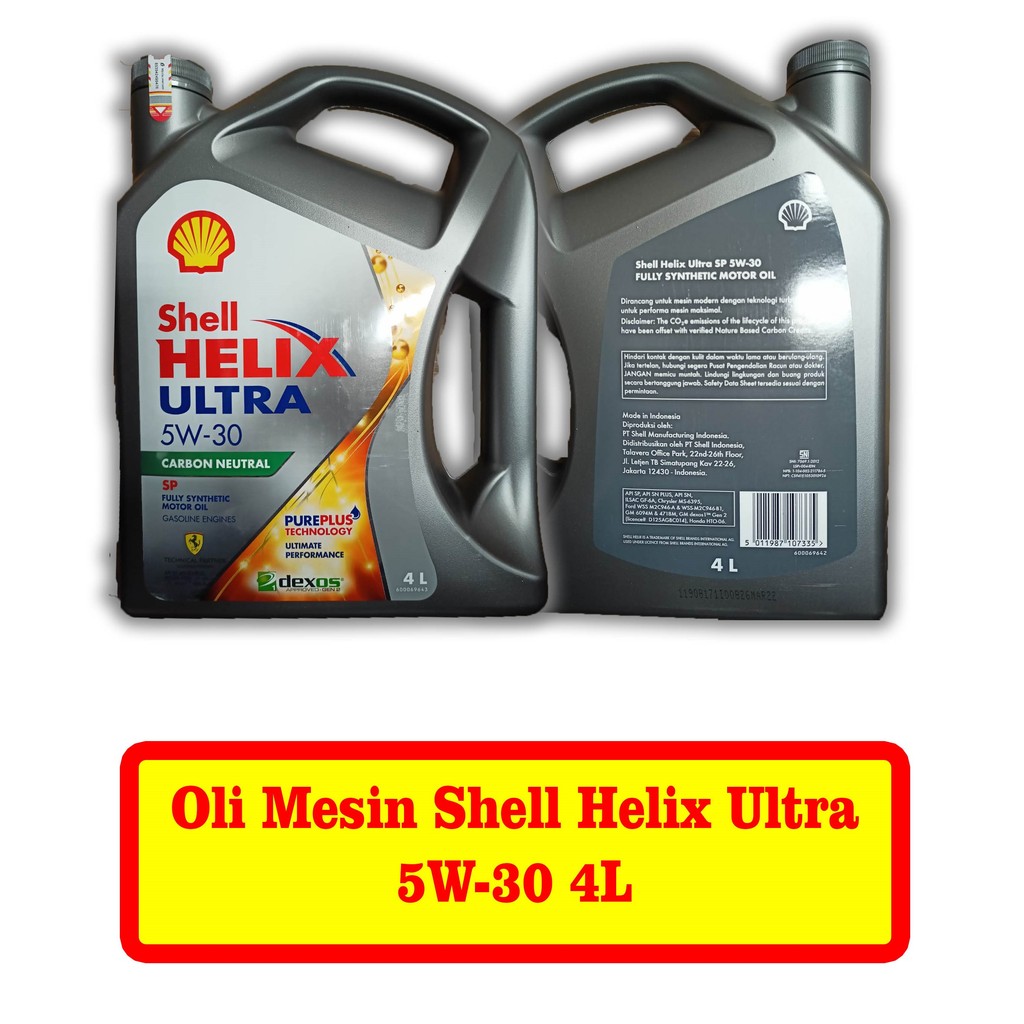 Jual Oli Mesin Shell Helix Ultra 5W-30 4L 66892 | Shopee Indonesia