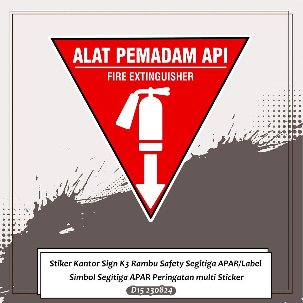 Jual Stikercker Kantor Sign K3 Rambu Safety Segitiga APAR/Label Simbol ...
