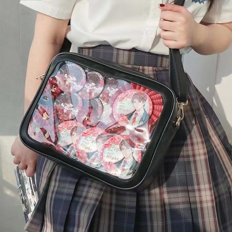 Jual Itabag Tas Slempang Untuk Badges Tas Kuliah Tas Anime Transparan ...