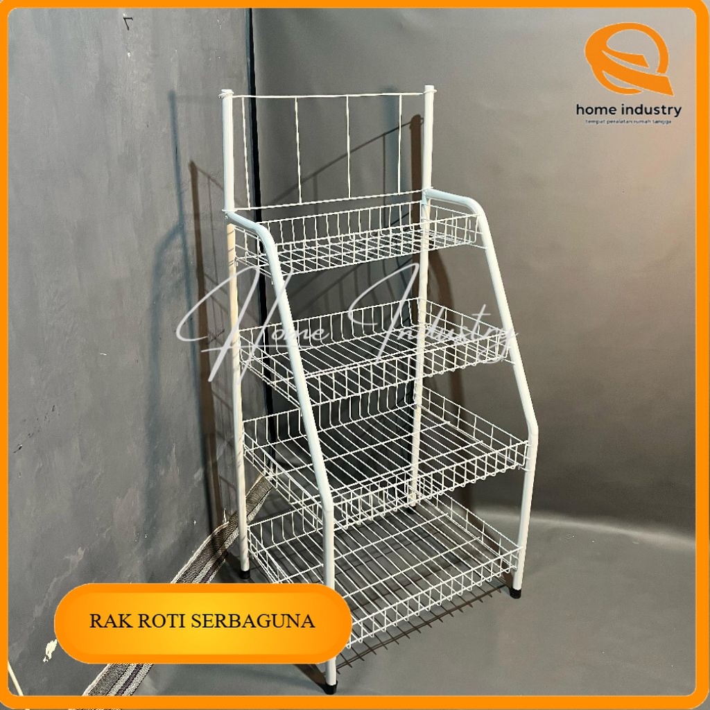 Jual Rak Roti serbaguna + roda 4pcs/rak troli/rak toko /rak minimarket ...
