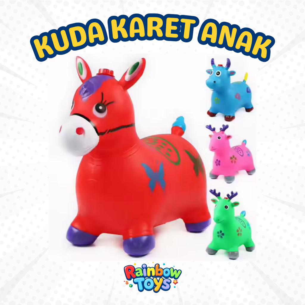 Jual Kuda Karet Animal Jumping Mainan Kuda Kudaan Anak Laki Perempuan ...