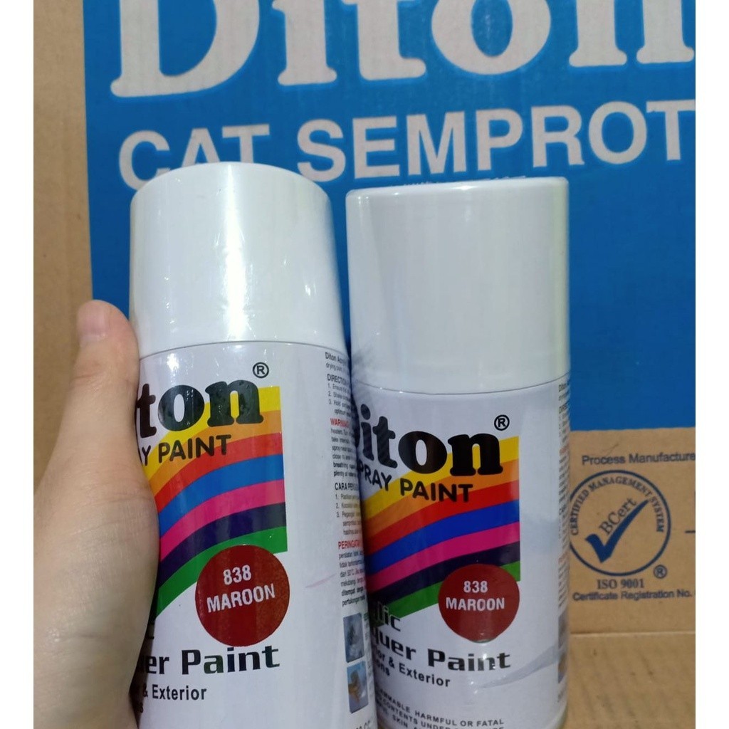 Jual Pilox Pilok Cat Semprot DITON Spray Paint - 838 MAROON / MERAH ...