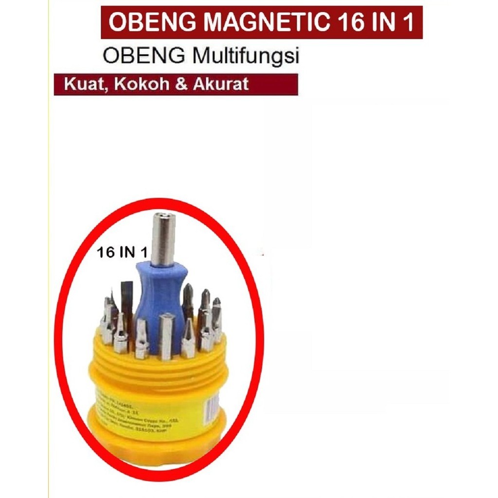 Jual Obeng 16 In 1 Multifuni Obeng Mini Set Isi 16 | Shopee Indonesia