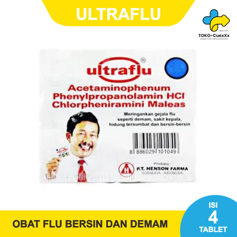Jual Ultraflu Strip isi 4 Tab Obat Flu Bersin dan Demam | Shopee Indonesia