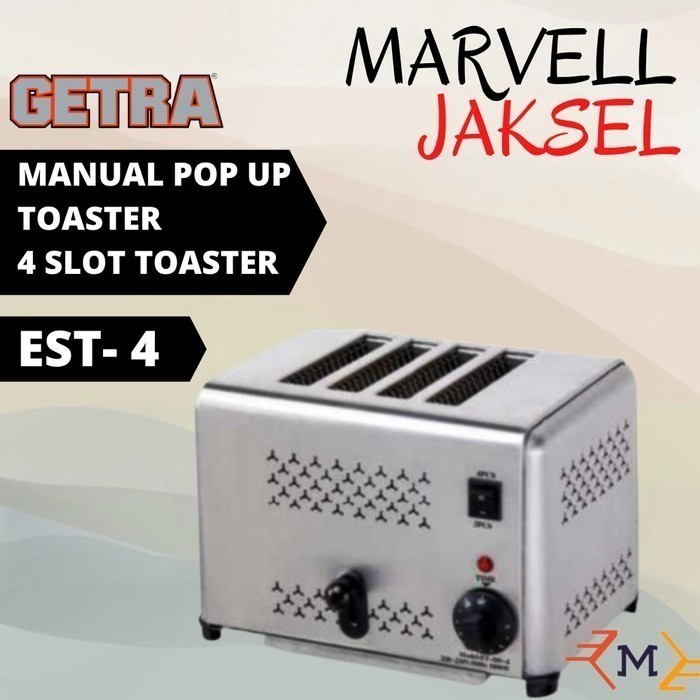 Jual TOASTER ROTI GETRA EST-4 PEMANGGANG ROTI 4 SLICE POP UP EST 4 ...
