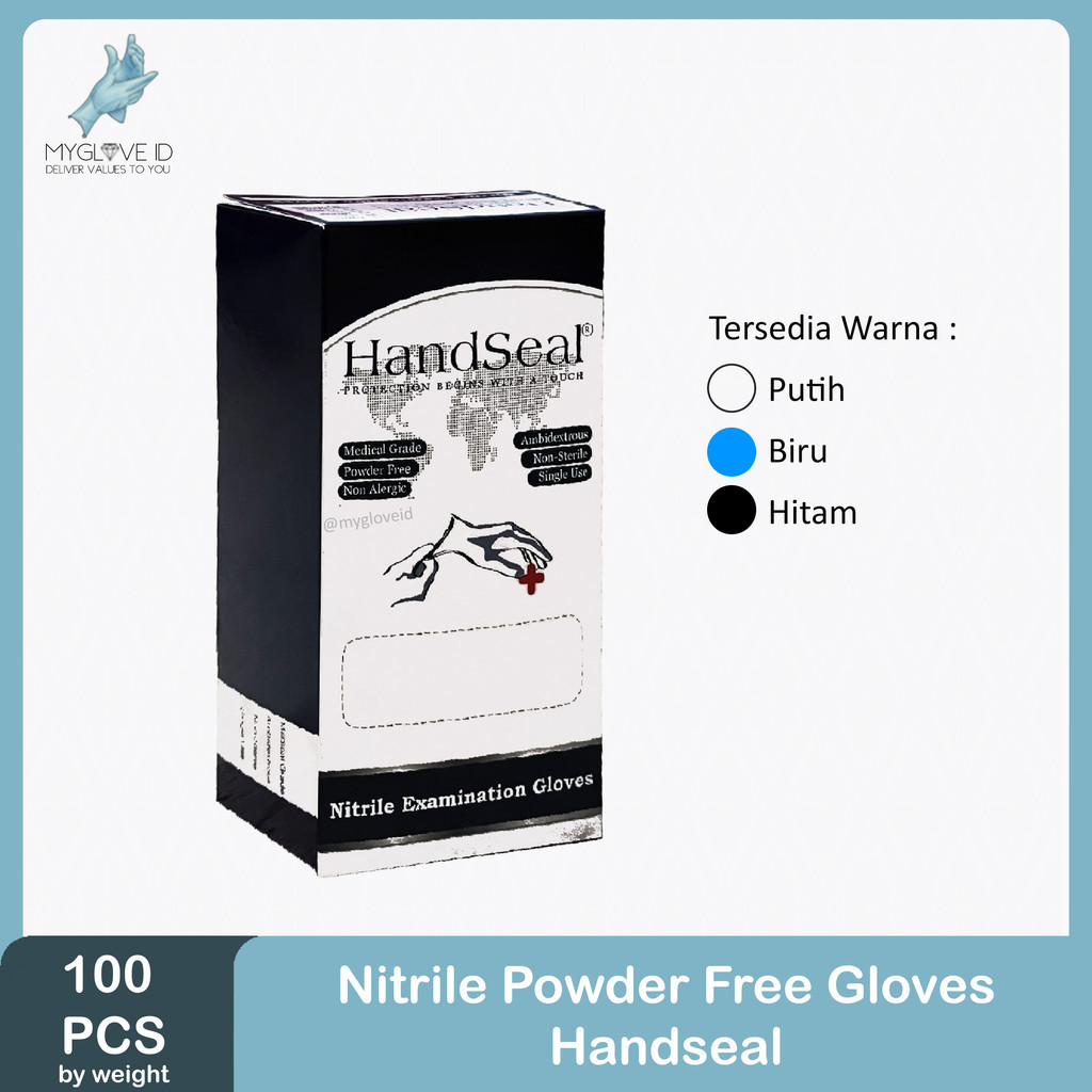 Jual Sarung Tangan Karet Medis Handscoon Nitrile Nitril Non Powder 100 ...