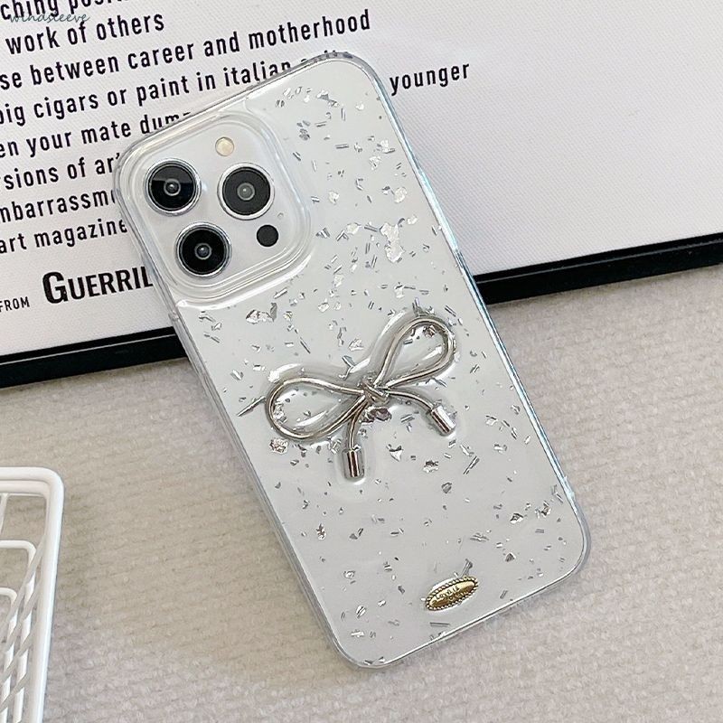 Jual New! Case Iphone Glitter Ribbon Clear Case Compatible For Iphone ...