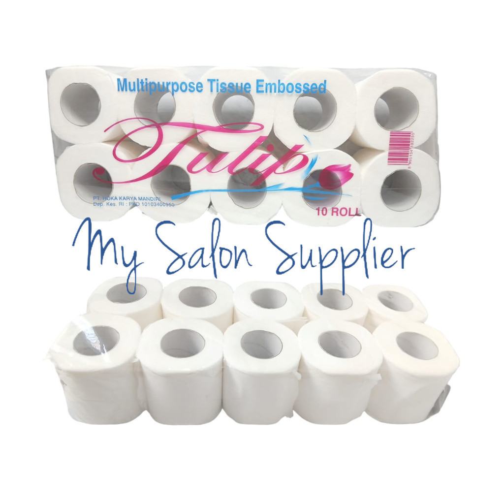 Jual Tissue Tulip Roll Embossed / Tissue Toilet 10 Rolls | Shopee Indonesia