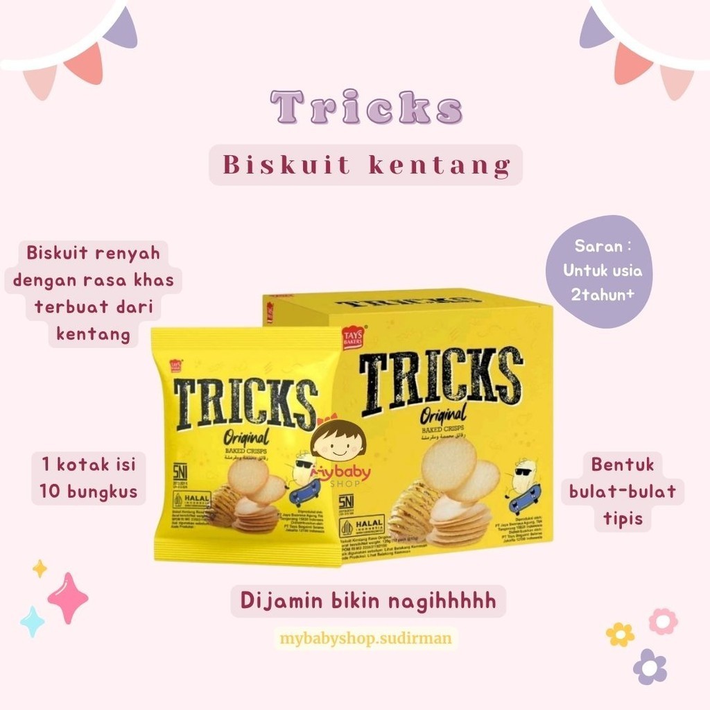 Jual Tricks Potato Baked Crisp Rasa Original (isi 10pcs) | Shopee Indonesia