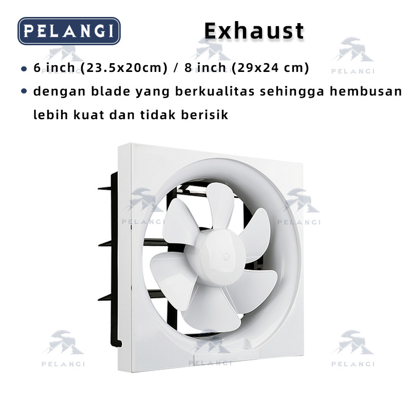 Jual Exhaust Fan Dinding Kipas Angin Hexos 6inch Dan 8inch Pembuangan ...