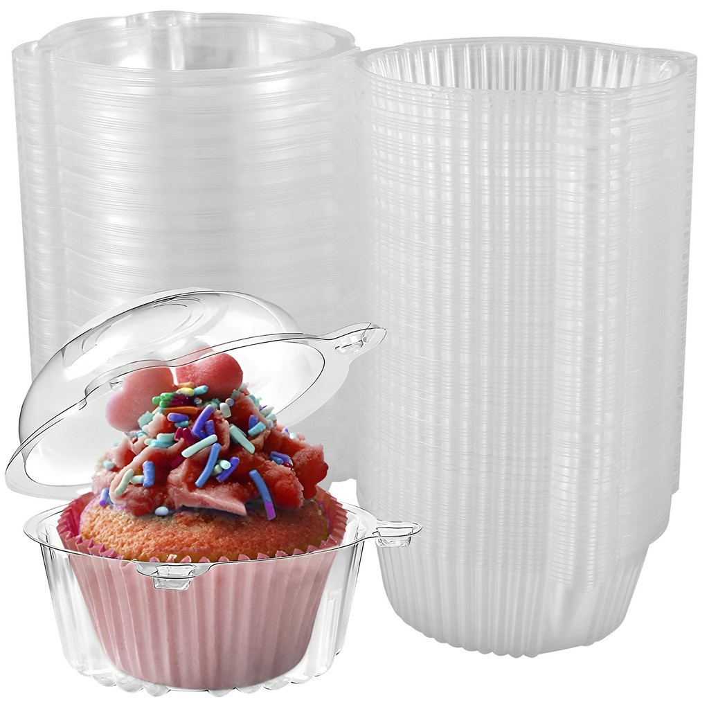 Jual 100Pcs Cake Slice Boxes Cupcake Slice Container Square Individual ...