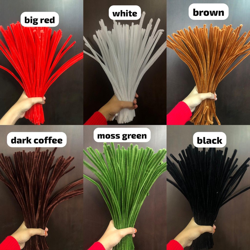 Jual [+- 100 PCS] Kawat Bulu DIY Warna Pastel/Kawat Mercy/Pipe Cleaner ...