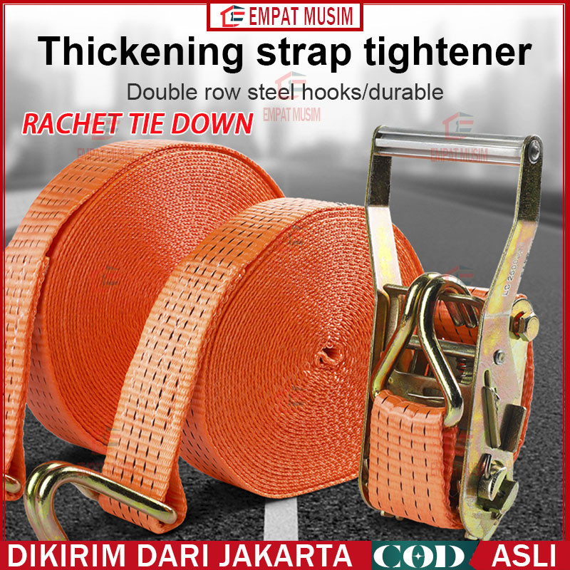 Jual Rachet Tie Down 8-10 Meter 10 TON Webbing Cargo Lashing Belt ...
