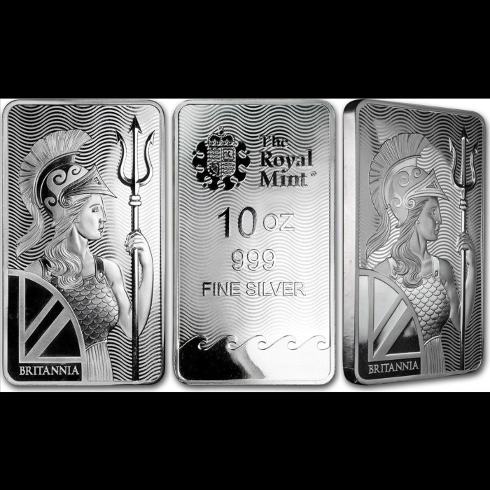 Jual PERAK BATANGAN BRITANNIA ROYAL MINT BRITISH 10 OZ SILVER BAR (TS ...