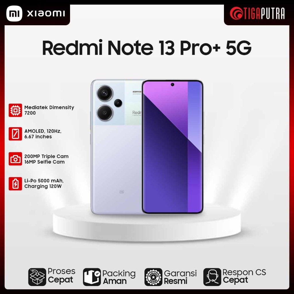 Jual Xiaomi Redmi Note 13 Pro+ 5G (Ram 12GB, Rom 512GB, HyperCharge 120W) | Shopee Indonesia