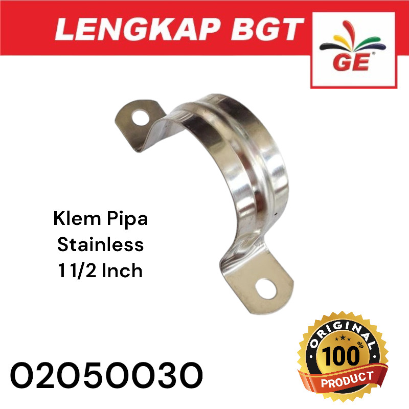 Jual KLEM PIPA STAINLESS SADDLE CLAMP PENJEPIT TIANG 1 1/2 INCH 2 PCS ...