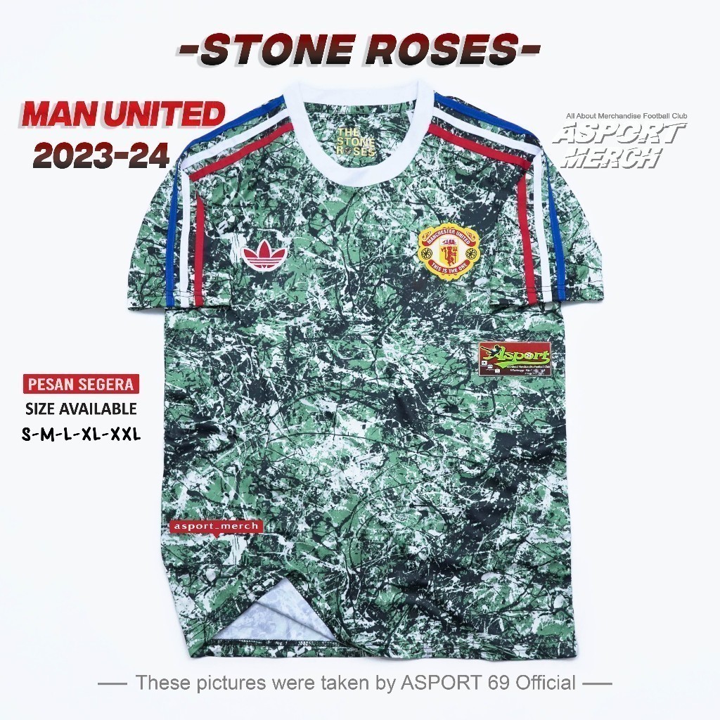Jual JERSEY BOLA MU MAN UNITED STONE ROSES 2024 2025 JERSI MU ...
