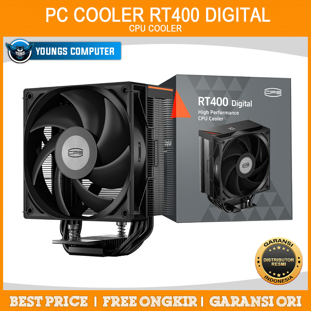 Jual CPU COOLER PC Cooler RT400 DIGITAL Black Heatsink Fan CPU Cooler ...