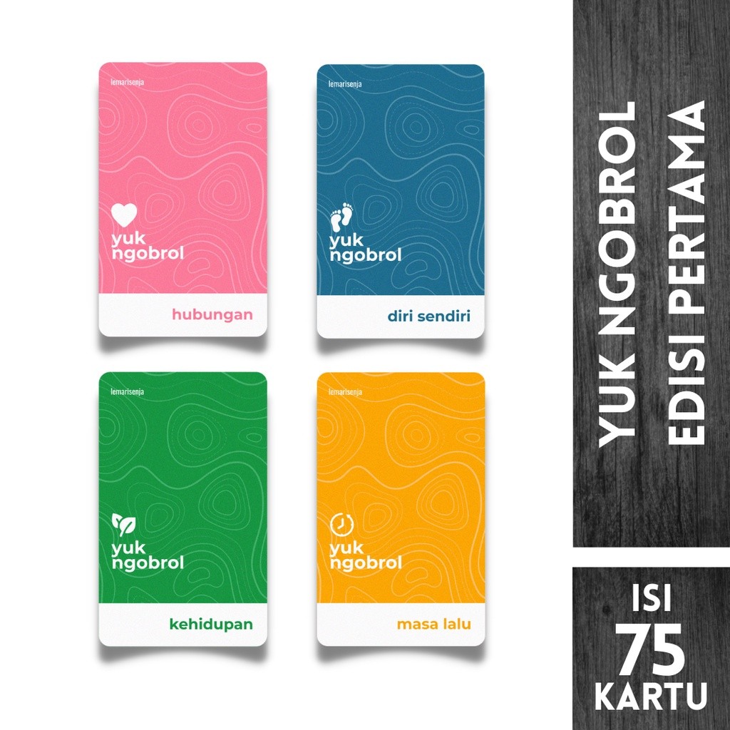 Jual Kartu Permainan - Yuk Ngobrol edisi pertama ISI 75 KARTU - kartu ...