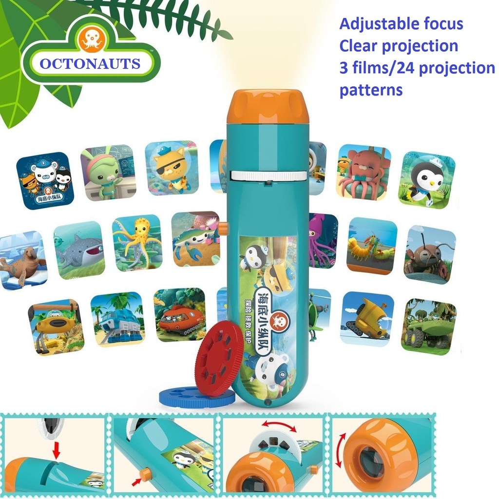 Jual Original Octonauts Projection Flashlight Bedtime Learning Story ...