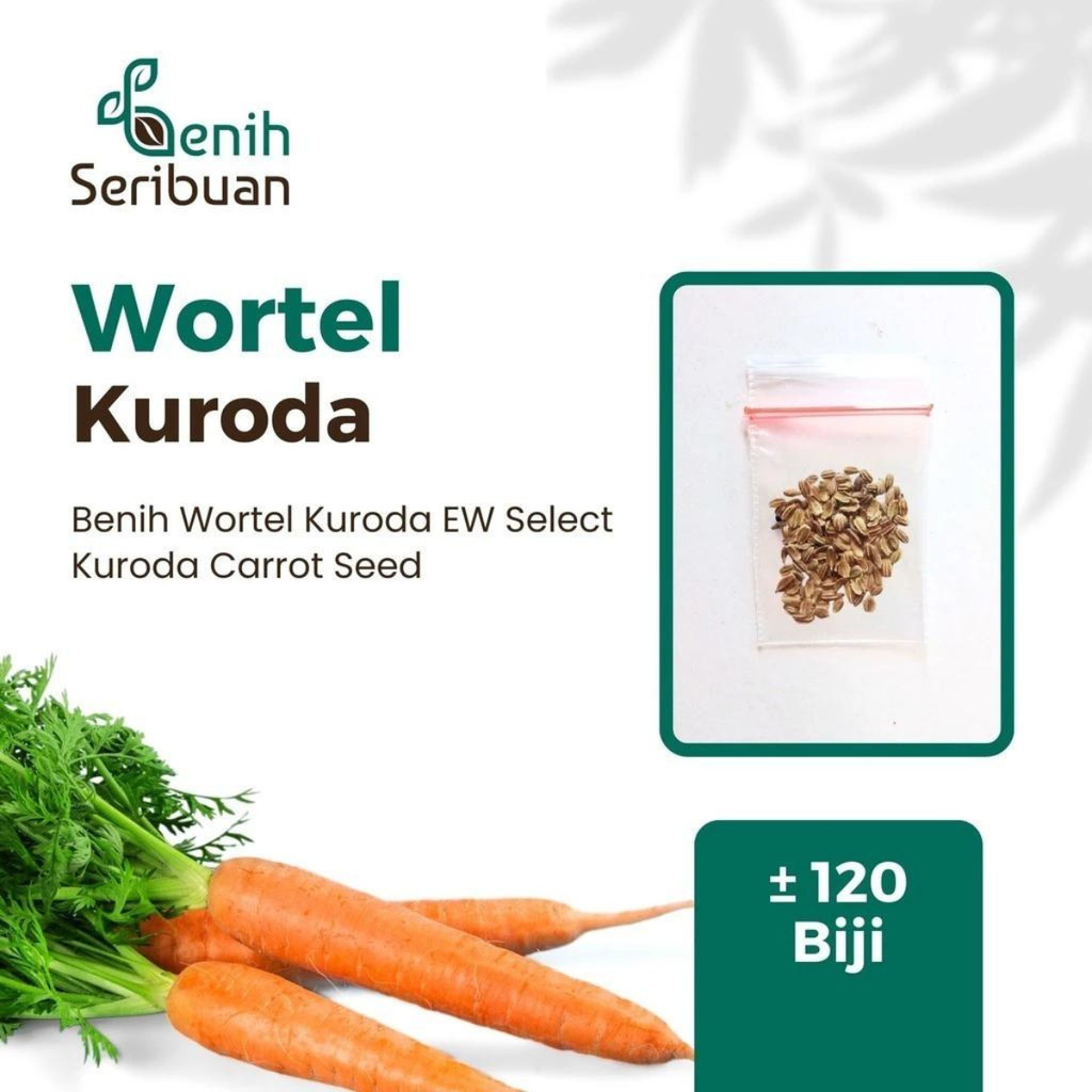 Jual 120 Biji Benih Wortel Kuroda EW Select Cap Panah Merah Bibit ...